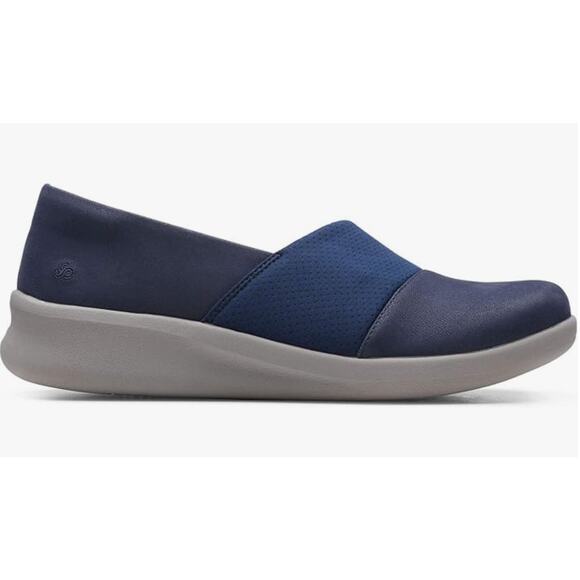Clarks | Shoes | Clarks Womens Sillian 2 Moon Loafer Flat Navy ...